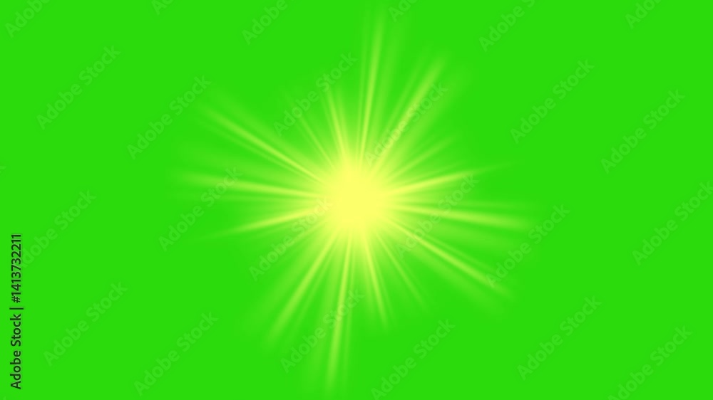 Lens Flare Chroma Key Green Screen. Optical Lens flare Green Screen ...
