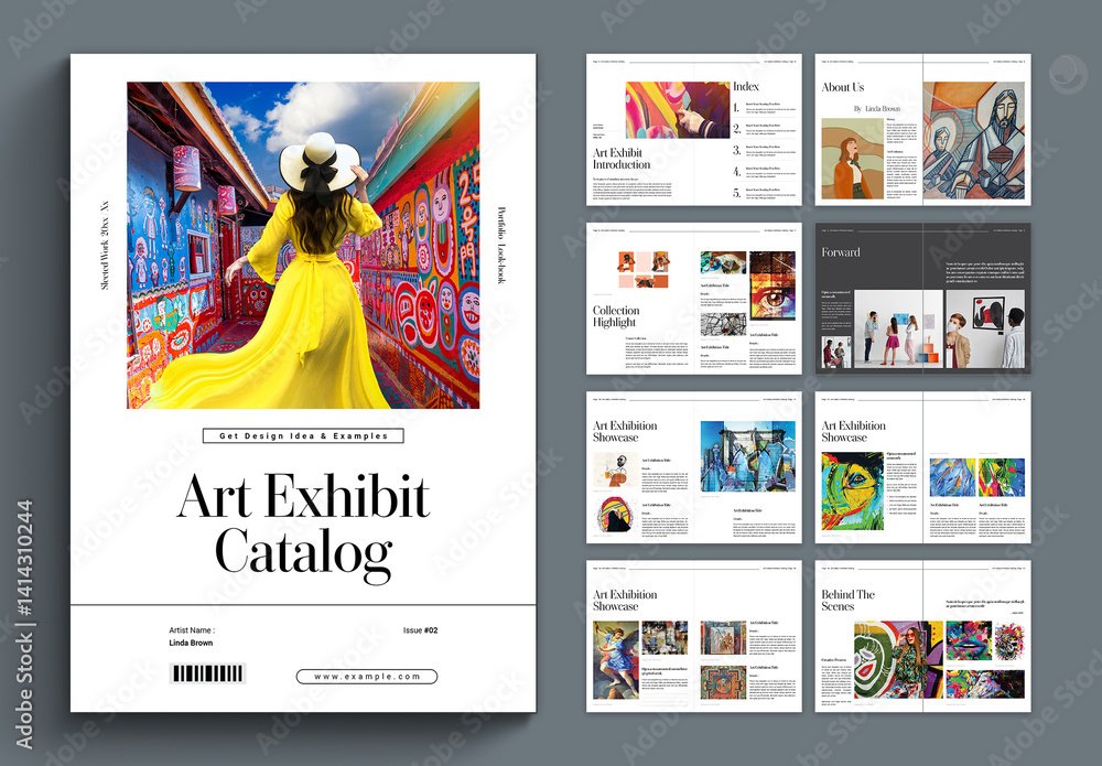 Art Gallery Exhibition Catalog Template Stock Template | Adobe Stock
