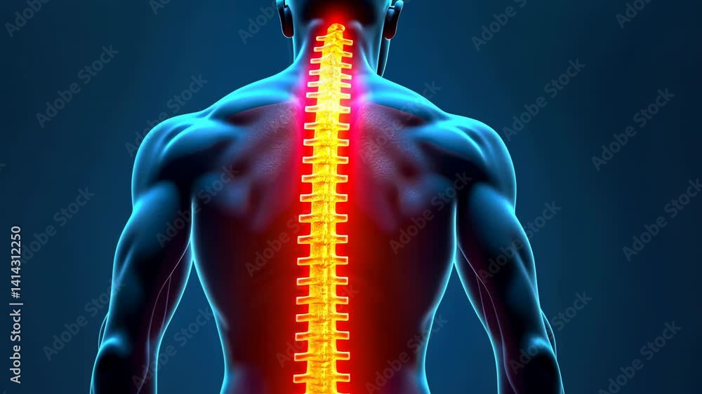 Back pain, muscle tension, spinal relief. Pain management. Ligaments ...