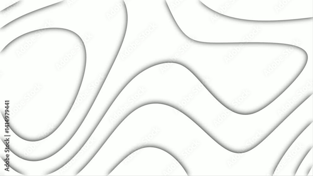 White abstract animated background 4k, simple paper layers motion ...