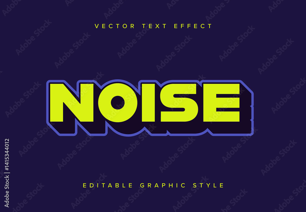 3d Outlined Text Effect Mockup Stock Template | Adobe Stock