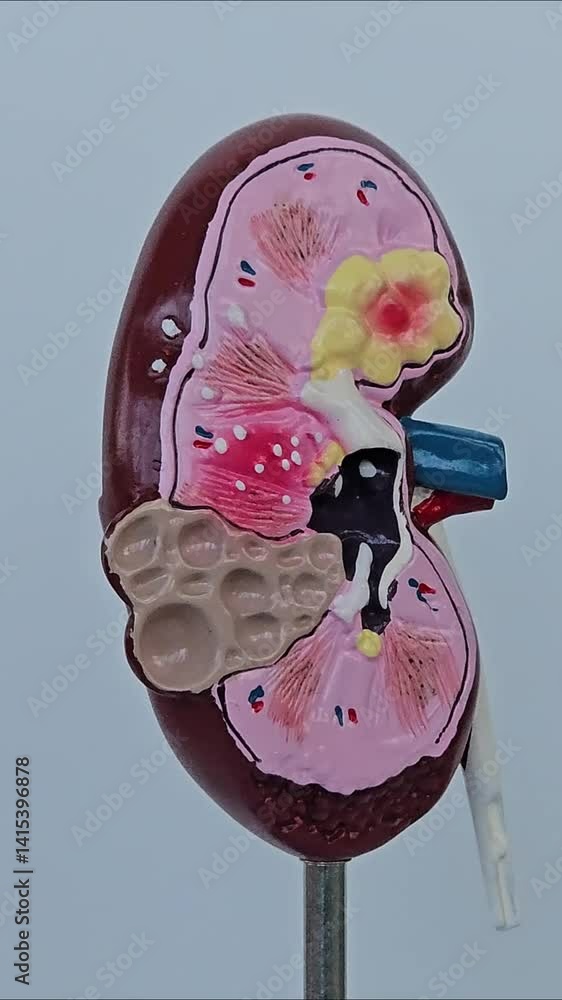 Kidney model. Human kidneys and kidney anatomy. Organ donation concept ...