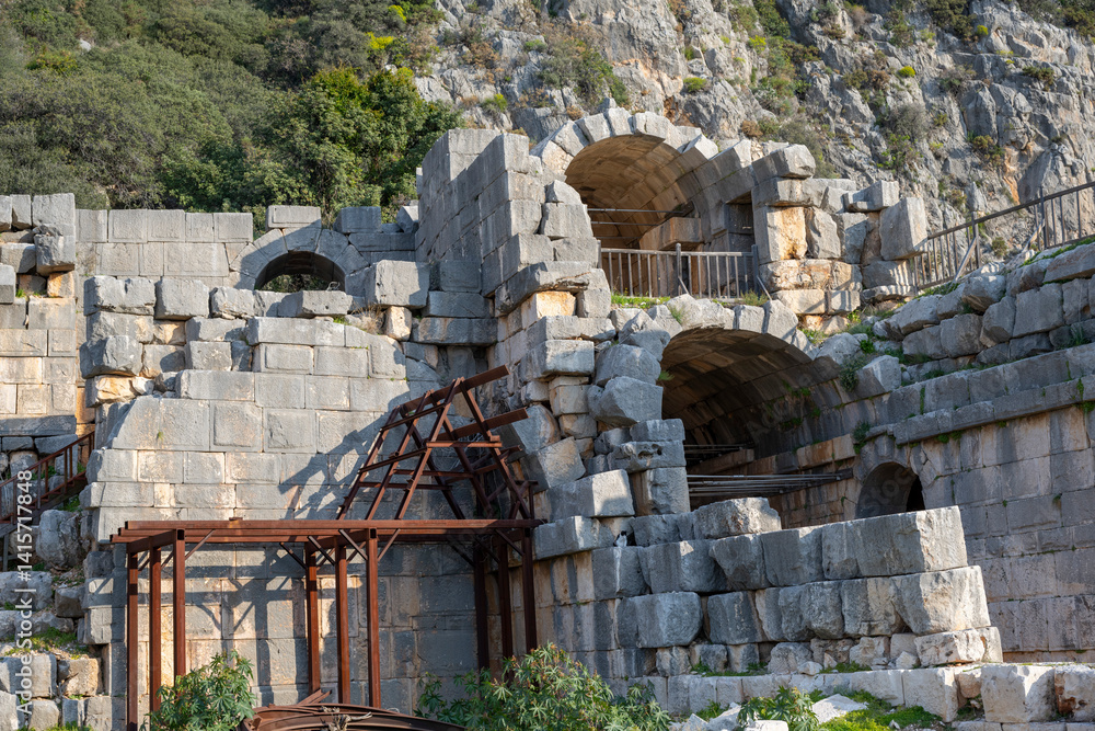 Poster Ruins Myra Ancient City in Demre to Antalya, archaeology ...
