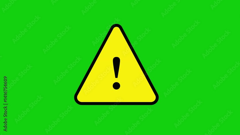 Attention Exclamation Mark Icon Animation Of A Danger Warning Symbol ...
