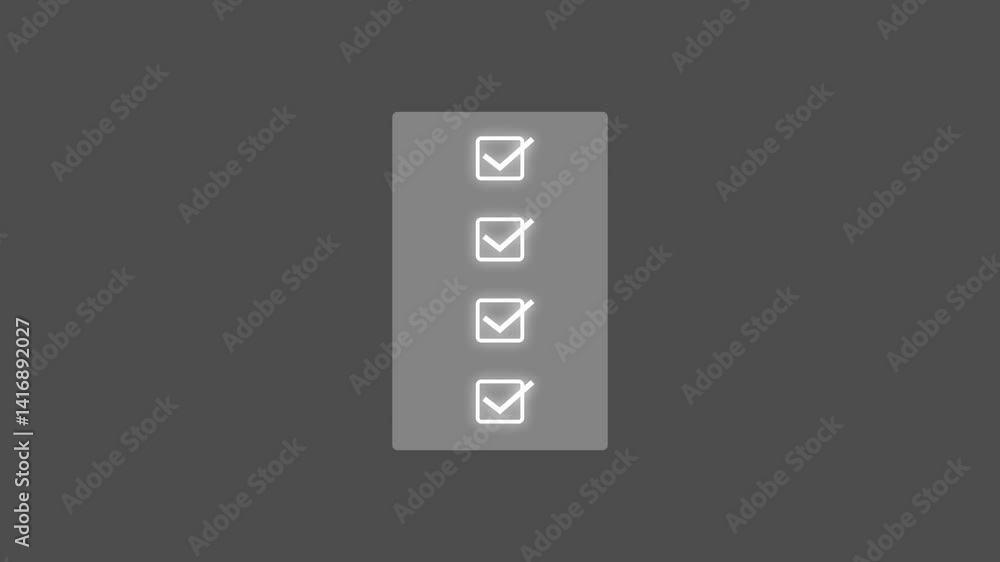 Tick mark icon set. Reviewing and completing online survey forms ...