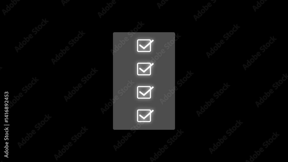 Tick mark icon set. Reviewing and completing online survey forms ...