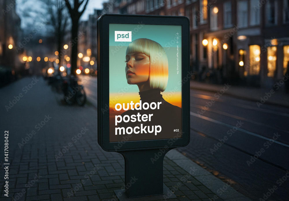 Outdoor poster design mockup Stock Template | Adobe Stock
