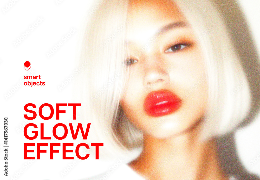 Soft Glow Photo Effect Mockup Stock Template | Adobe Stock