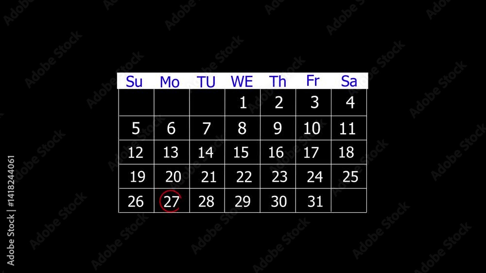 Time management concept. Highlight appointment reminders and meeting ...