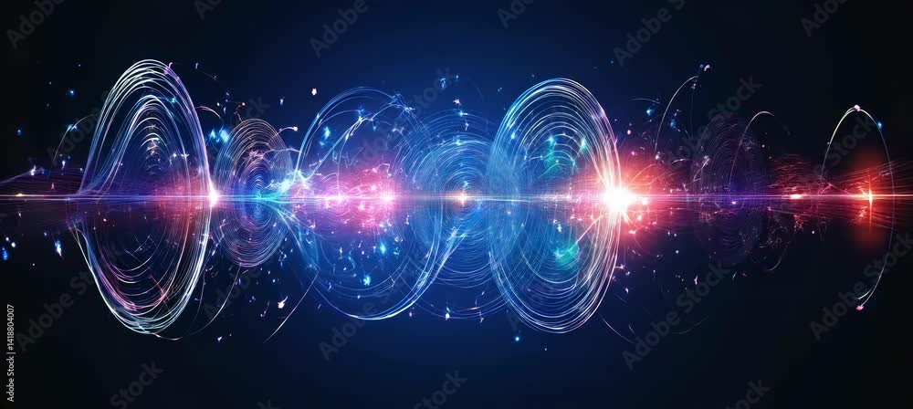 Gravity light energy visual vibration. Magnetic field physics science ...