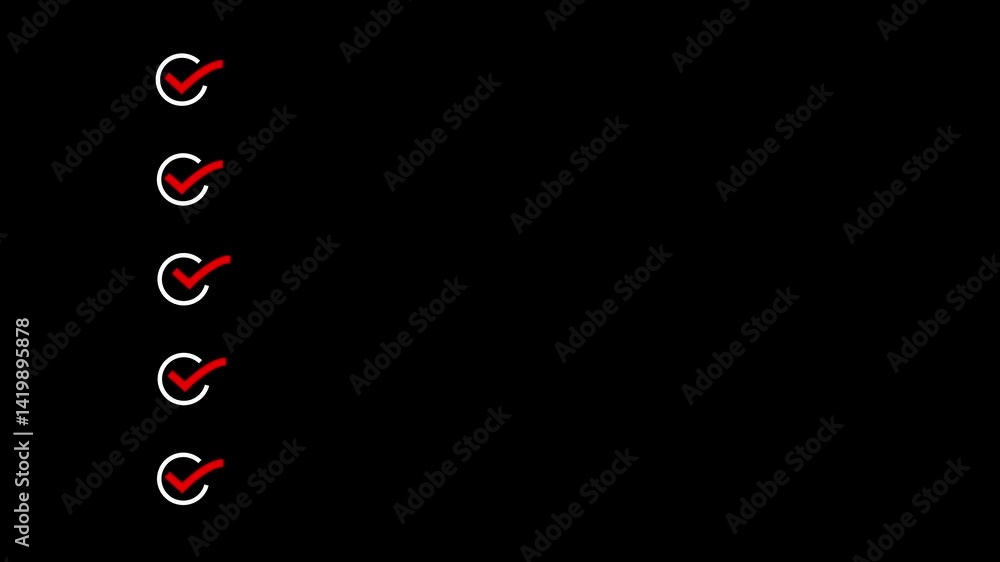 red check mark sign tick in checkbox, isolated on white background with ...