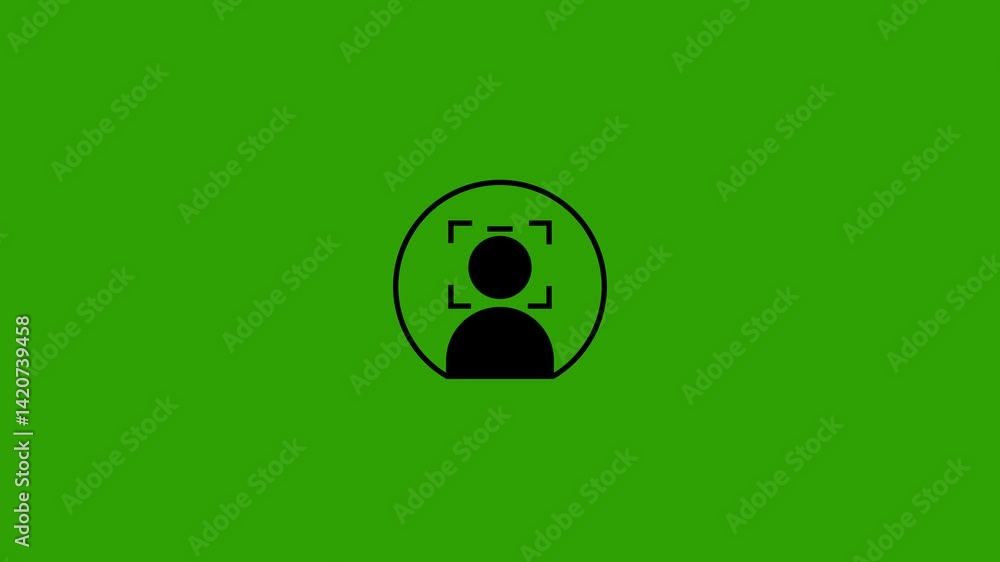 Face ID scanning animation.Password and security.Verification not face ...