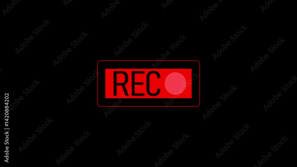 Digital Camera and Mobile Phone Recording Icon Symbol Overlay Animation ...