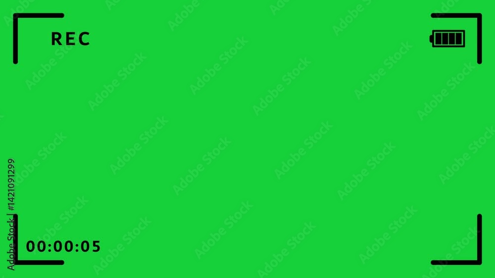 4K animated frames from video camera footage with green screen ...