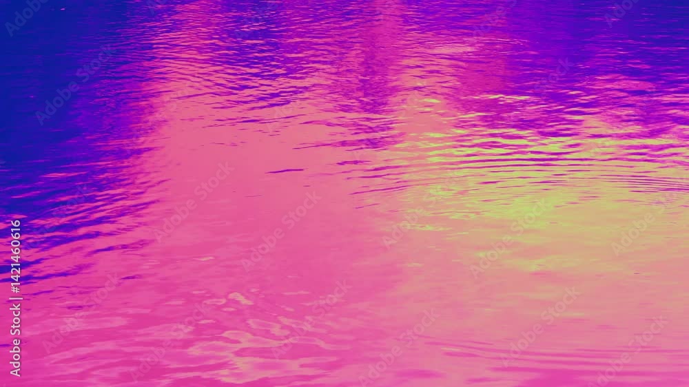 Psychedelic Abstract vivid art textured of water reflection patterns ...