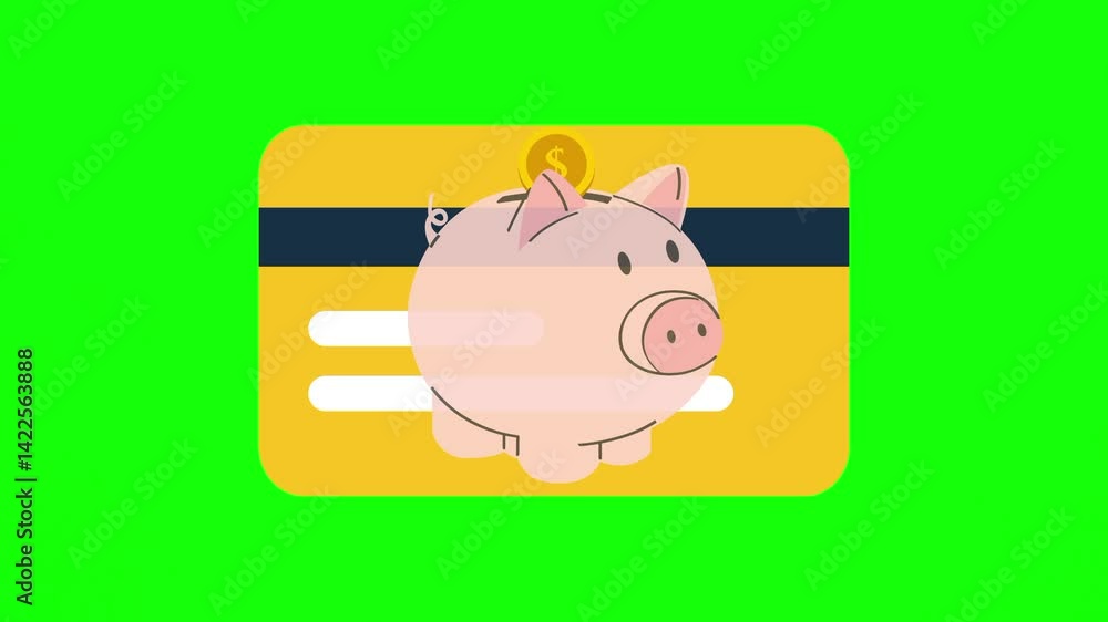 Credit card, Debit card. Dollar money piggy bank, Gold golden platinum ...