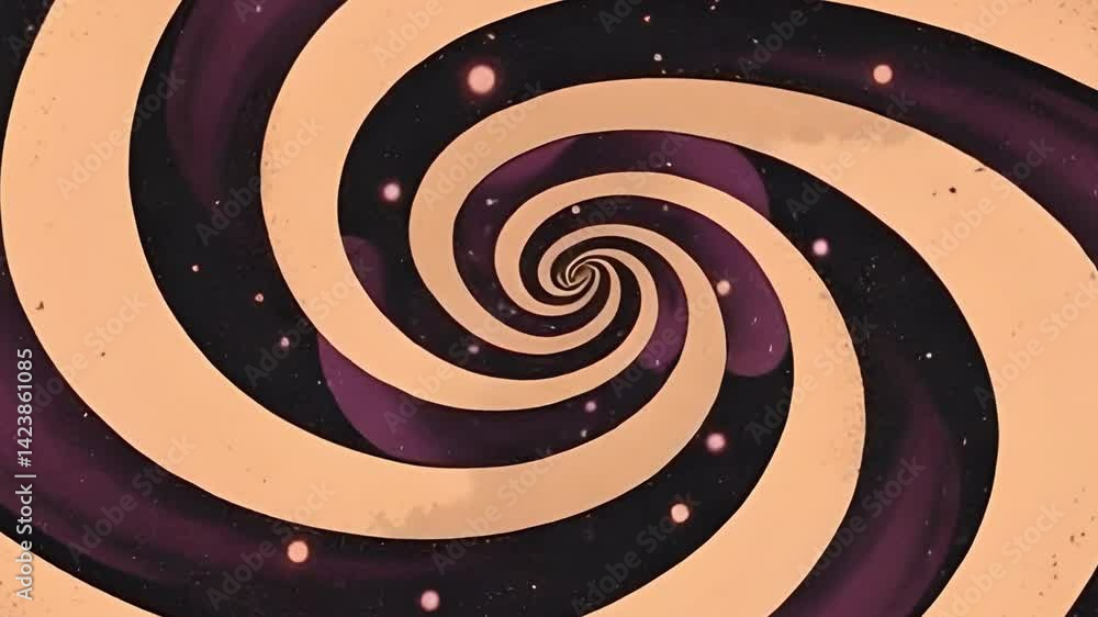 animated vector spiral, retro spiral background, 2D sunburst animation ...