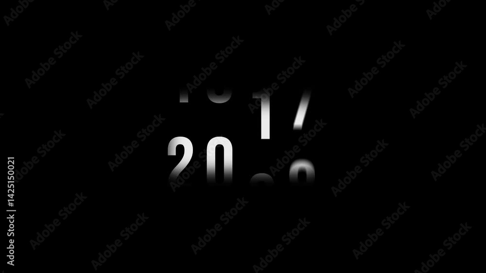 Dynamic scrolling progression timeline animation of 1950 to 2023 years ...