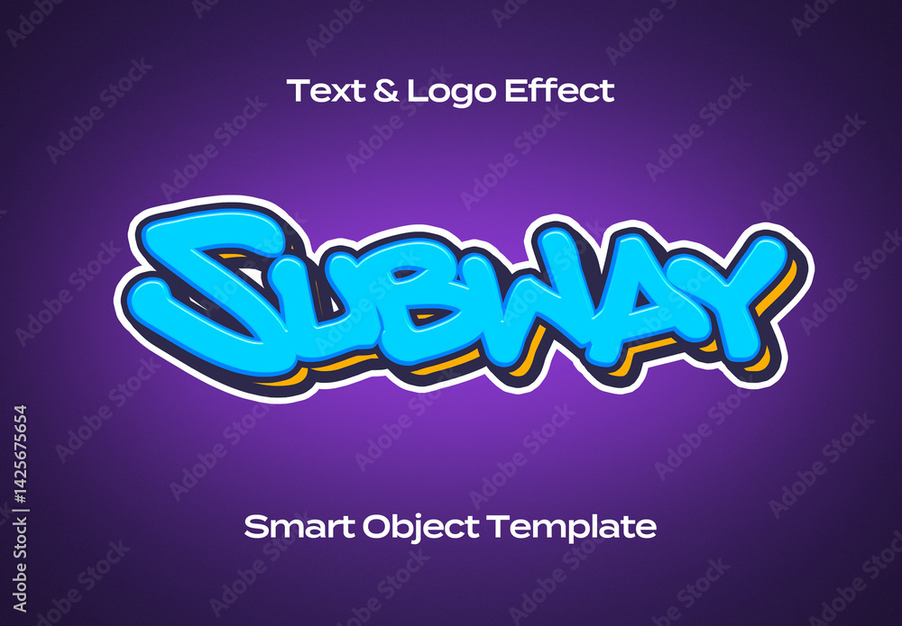 Graffiti Street Wall Mural Text Logo Style Effect Mockup Logotype ...