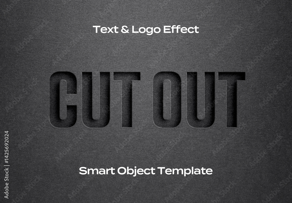 Print Printer Paper Text Logo Style Effect Mockup Logotype Template ...