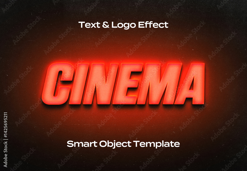 Cinematic Cinema Movie Text Logo Style Effect Mockup Logotype Template ...