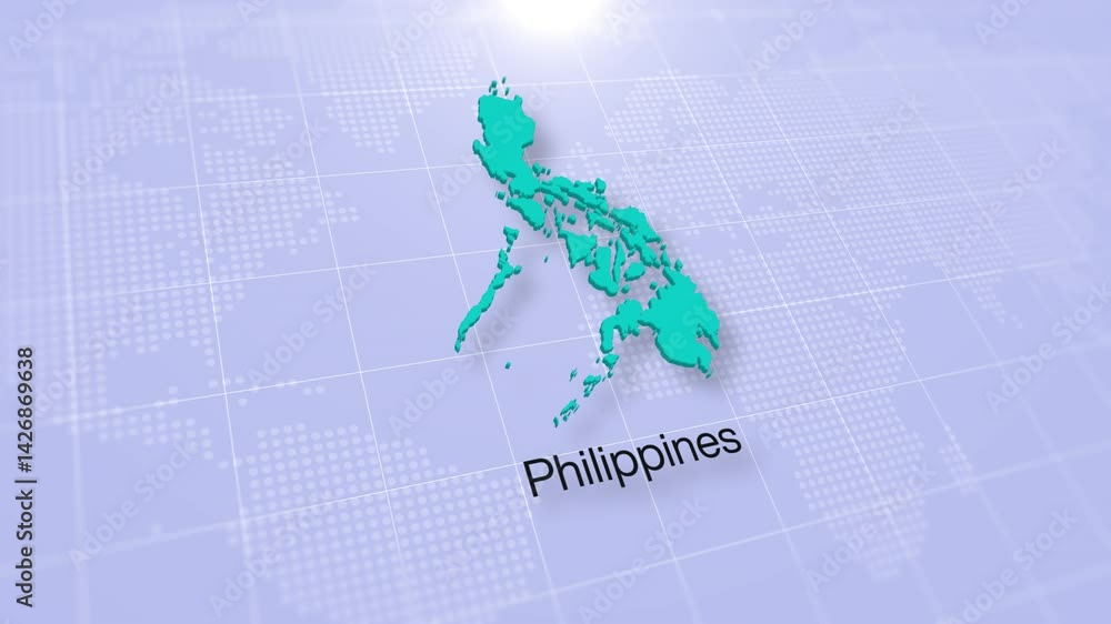 Philippines Map Displayed on a Modern Clean White Background. Map of ...