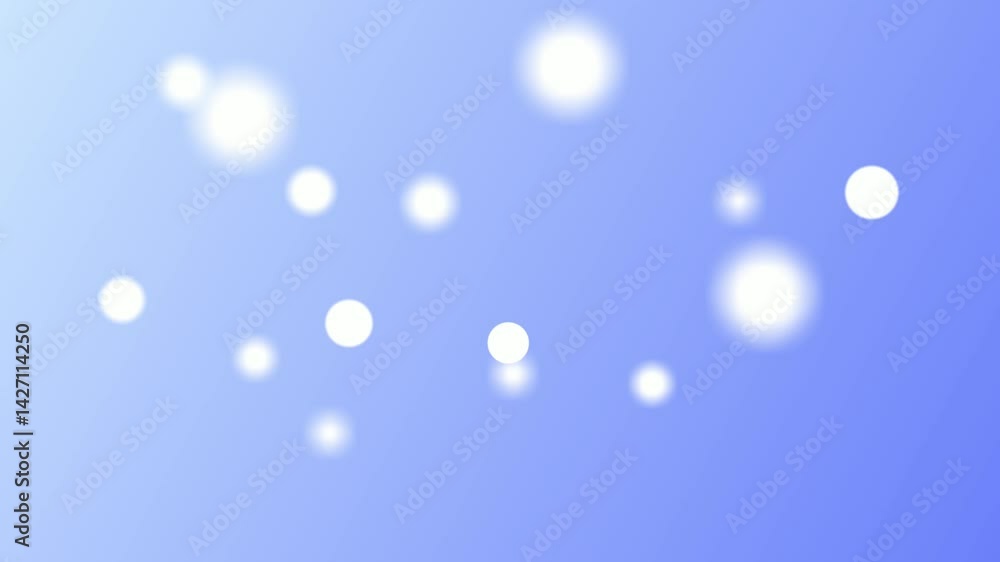 Light blue diffused bokeh lights background. 4k defocused particles ...