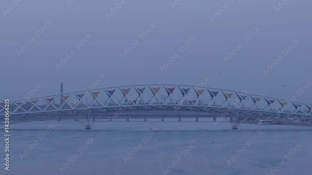 Atal Pedestrian Bridge is a pedestrian triangular truss bridge at ...
