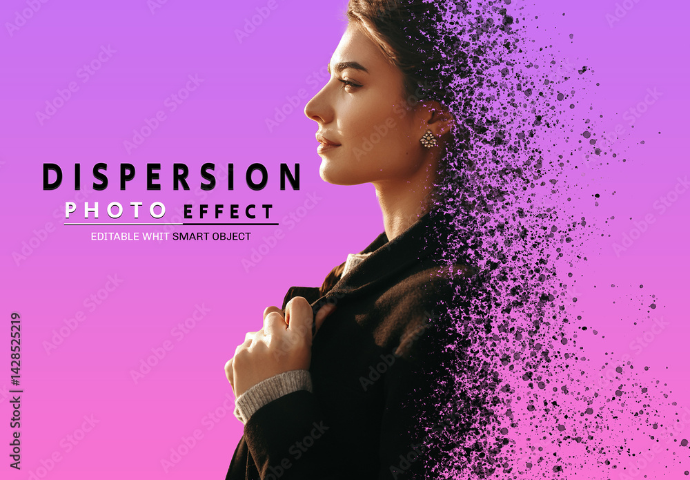 Dispersion Photo Effect Stock Template | Adobe Stock