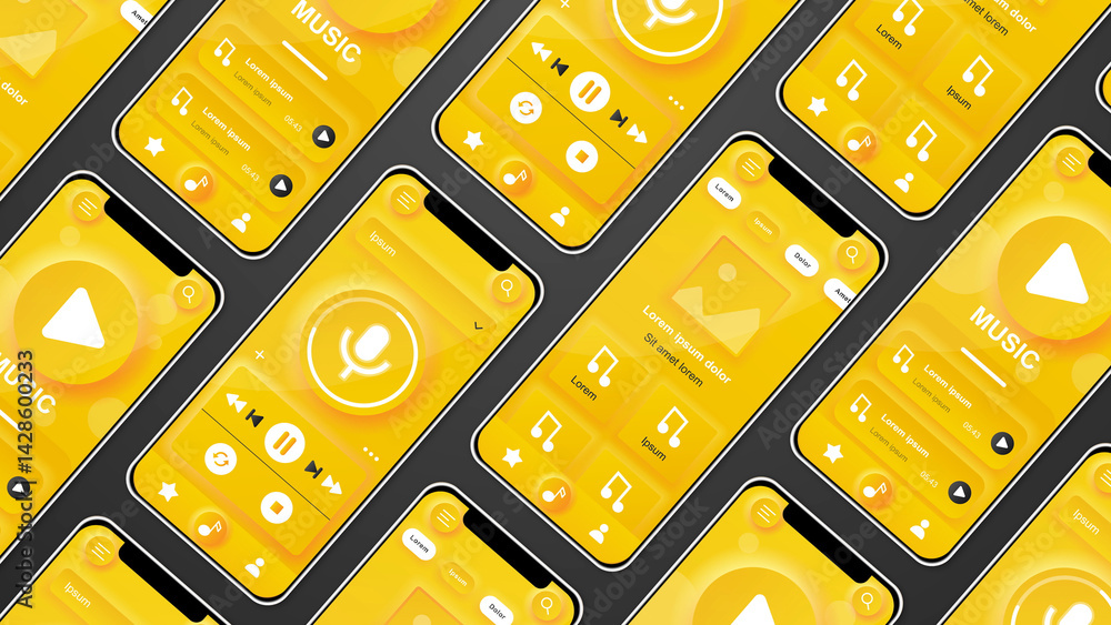 Mobile Phones Animated Multi Screen Stock Template | Adobe Stock