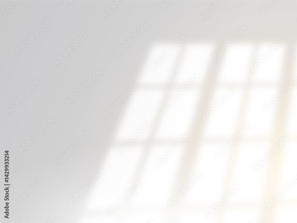 Poster Soft window light shadow overlay with realistic glow, perfect ...
