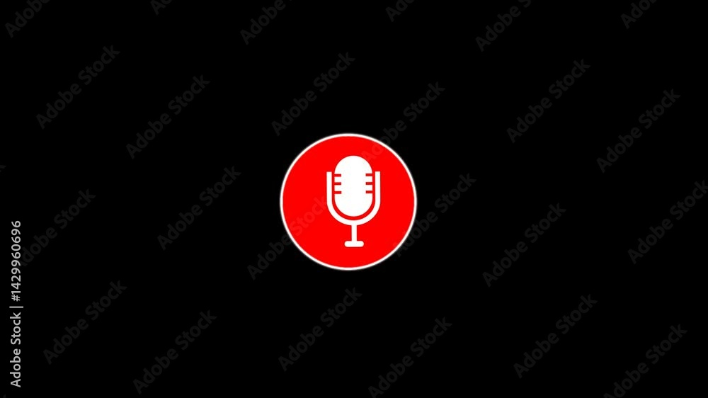 voice record icon concept on transparent background. voice record sign ...