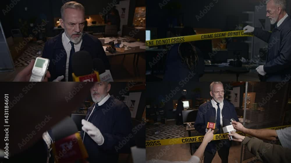 Split screen of young Black female police officer and her mature ...