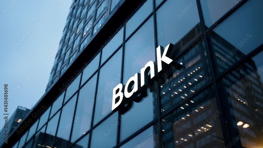 Modern bank building exterior architecture, financial institution ...