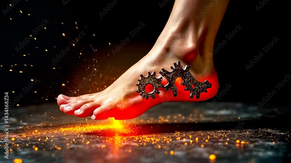 Foot pain, heel discomfort, arch ache. Sole relief. Tendons strain from ...