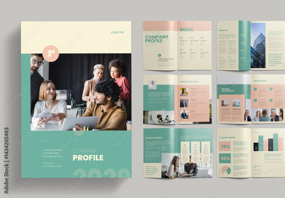 Company Profile Layout Stock Template | Adobe Stock
