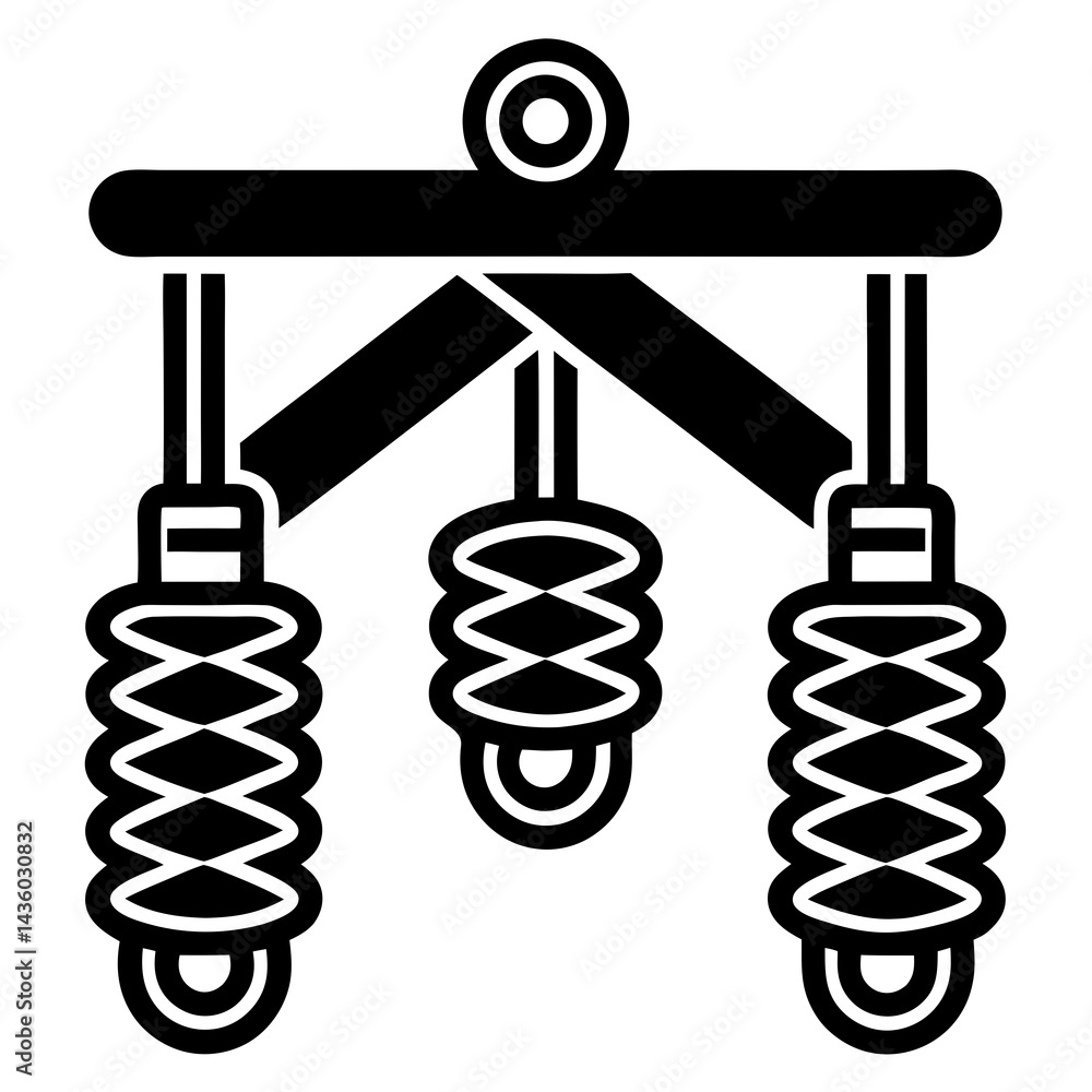 Poster Triple Shock Absorber Suspension Icon - Vehicle System Design ...