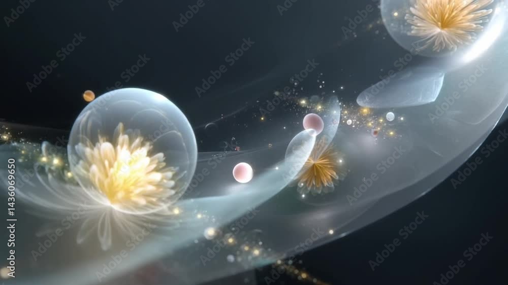 Layout overlay quantum concept in futuristic digital interface ...