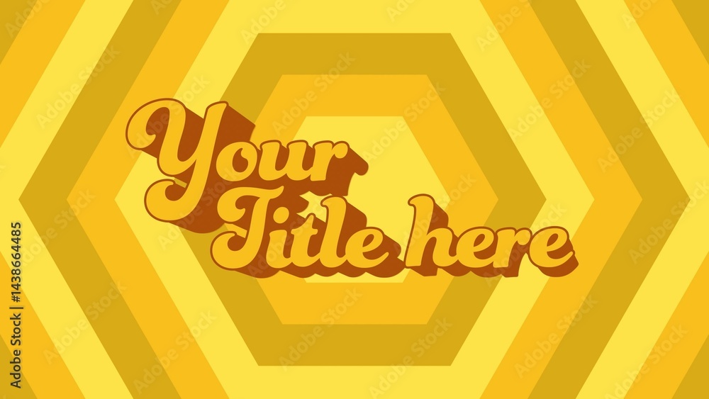 Old School 70s Television Program Title Intro Stock Template | Adobe Stock