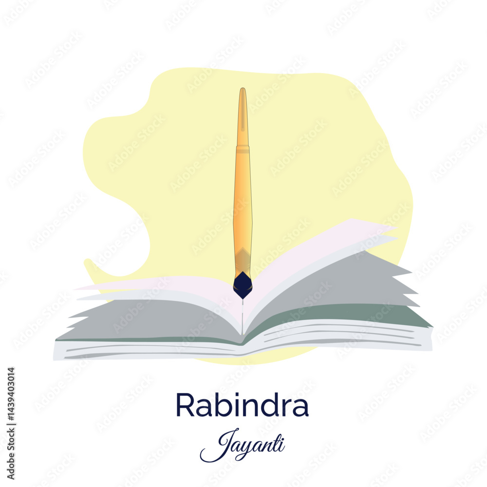 Poster Rabindra Jayanti vector, illustration – Wall Art | UkPosters