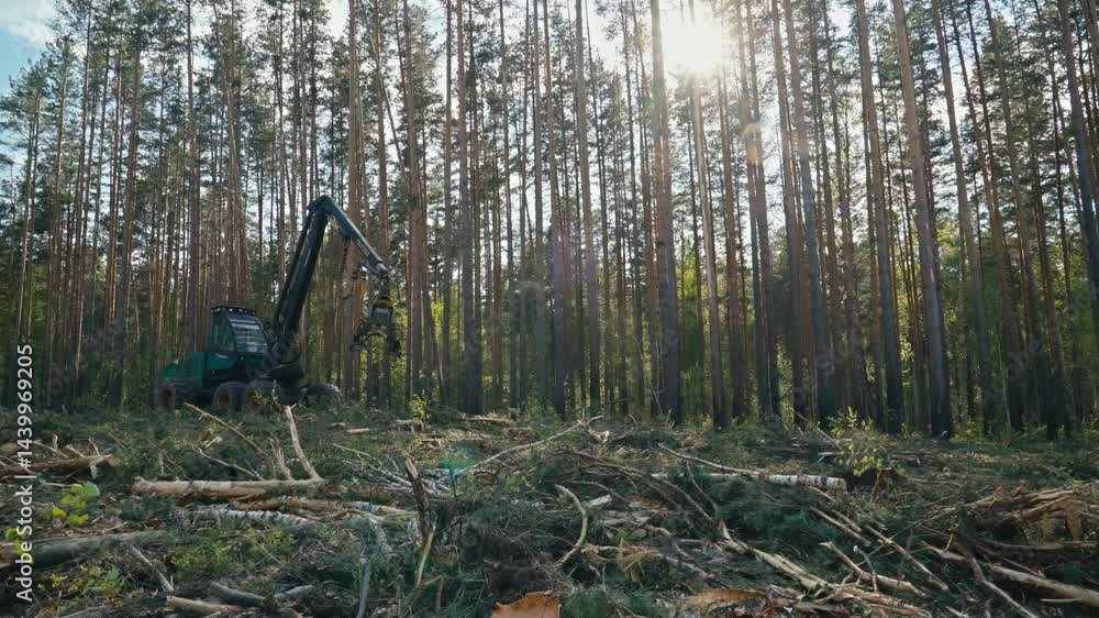 Deforestation process for the production of the Wooden Items. Big Trees ...