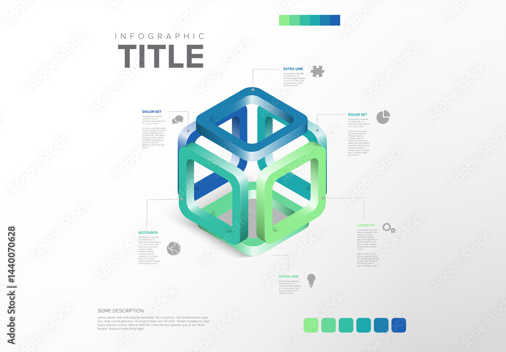 Abstract 3D Cube Infographic Template for Modern Data Presentation ...