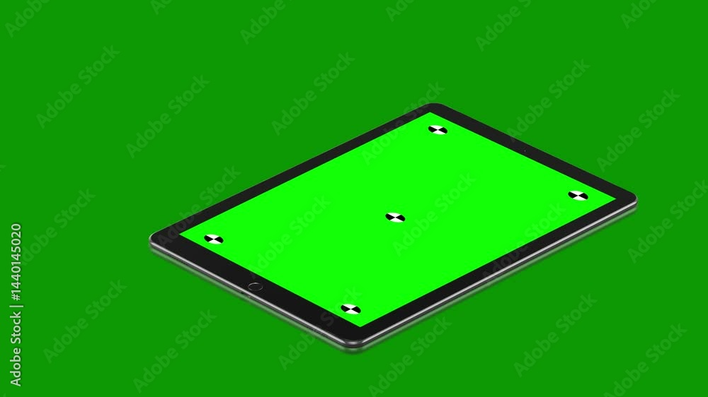 Animated Modern Devices with Green Screen Mockups and Tracker Points ...