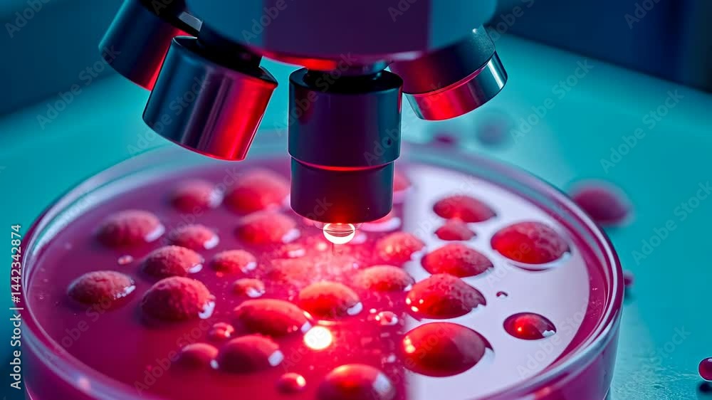 Scanning infections, microbial growth, tissue analysis. Disease ...