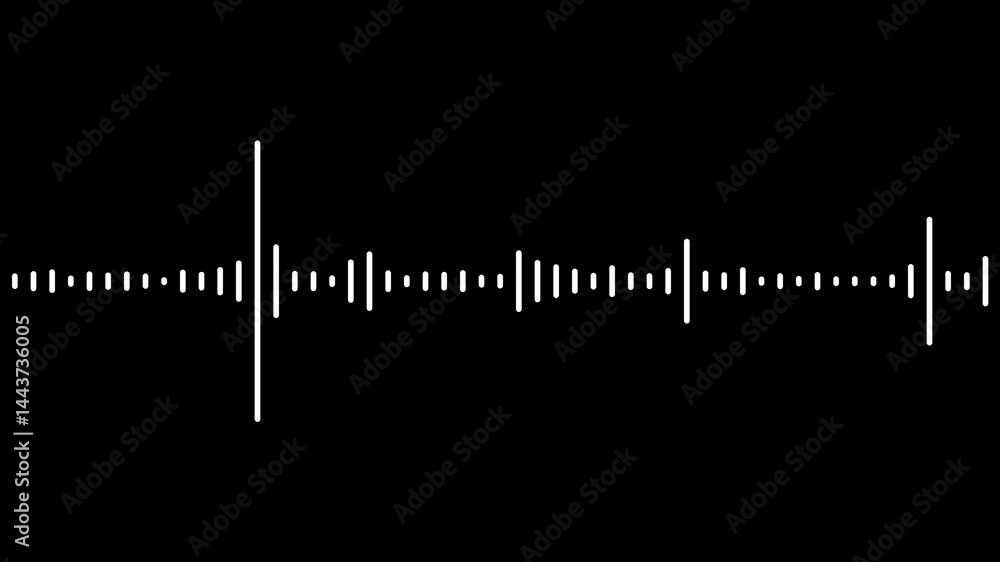 Vidéo Stock Sound wave isolated on black background. Music sound wave ...