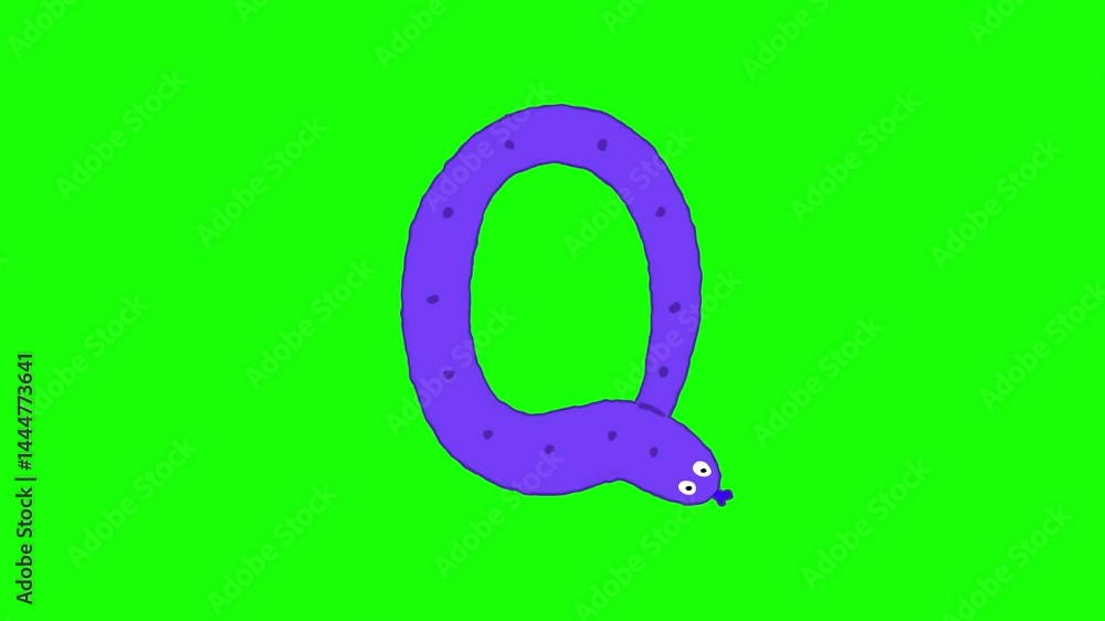 Colourful Fun Snake Alphabet Animation on Green Screen – Playful ...