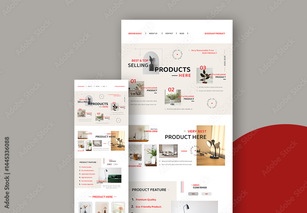 Minimal Product Email Newsletter Layout Stock Template | Adobe Stock