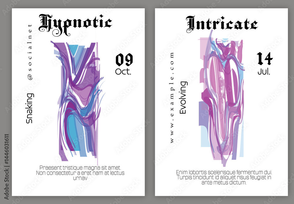 Flyer A4 with Abstract Shuttered Glass Shape Simple on White Background ...