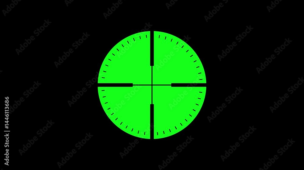 Green Screen Target Scope Animation , Sniper Aim Crosshair HUD Overlay ...