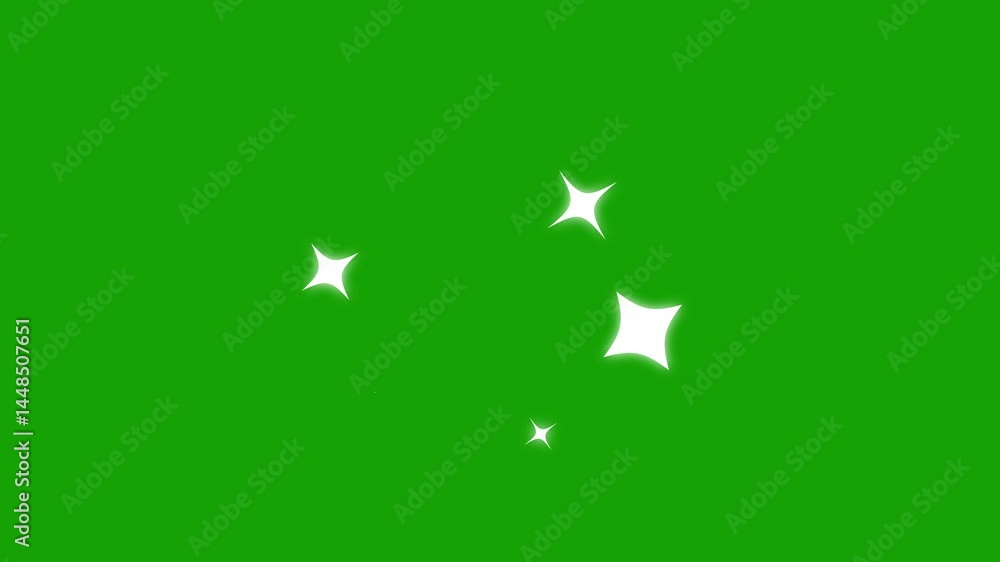 Twinkle stars pop up sparkling star glow animation with shining sparkle ...